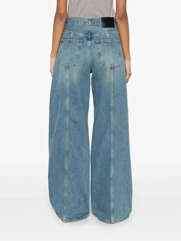 HAIKURE Peace Wide-leg Jeans - Blue