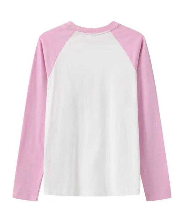 Marissa Chiara Long Sleeve Crewneck T-shirt - Pink