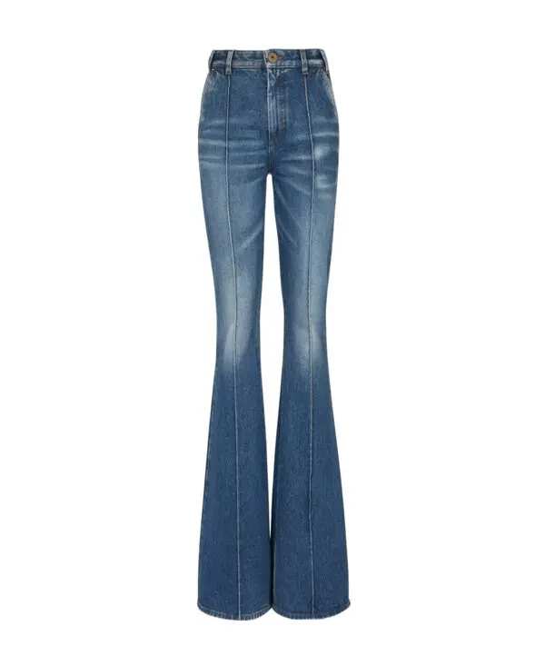 Balmain Flared Denim Jeans - Blue