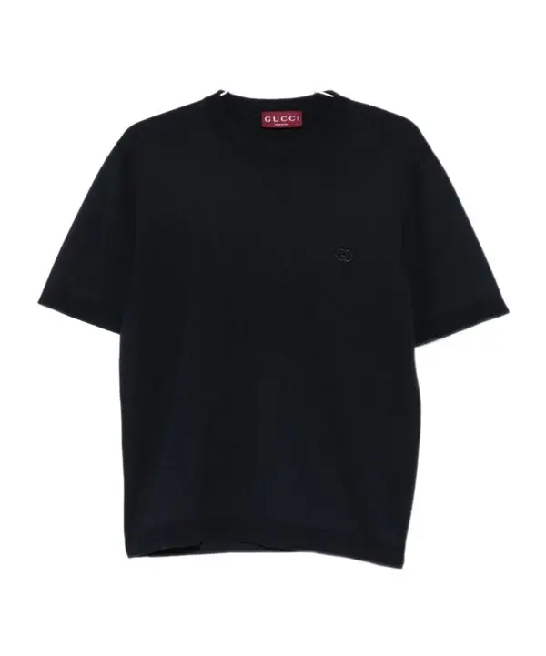 Gucci Silk Cotton T-shirt With Embroidery - Black
