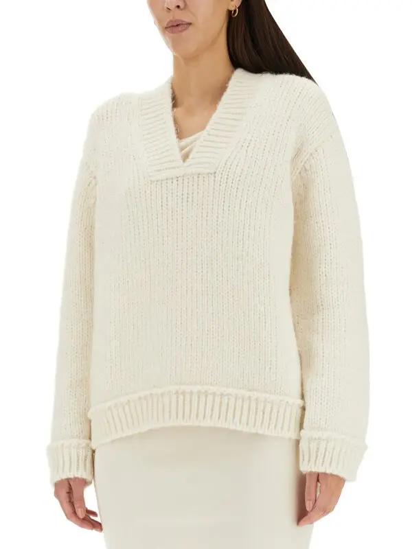 TOM FORD V-neck Chunky-knit Jumper - White