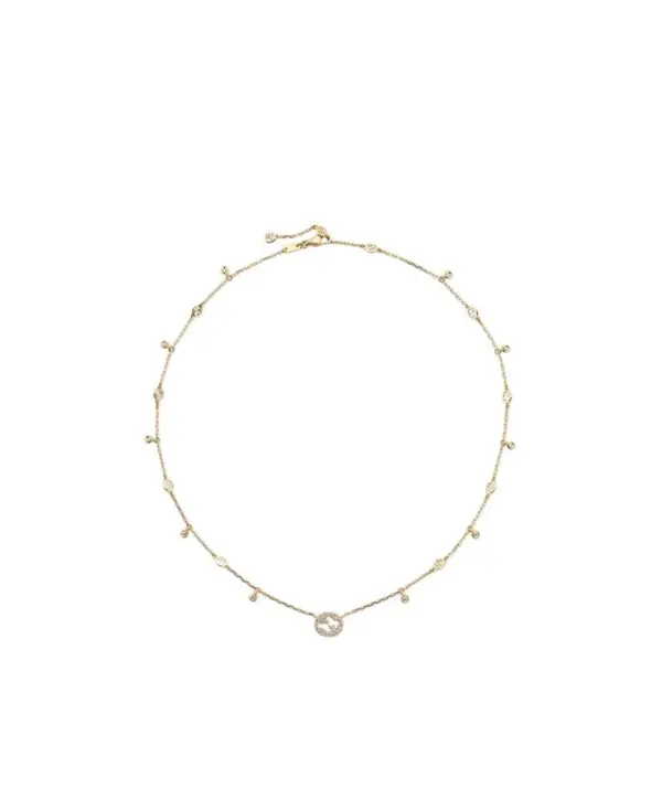 Gucci Interlocking Diamond 18k Gold Necklace - Yellow