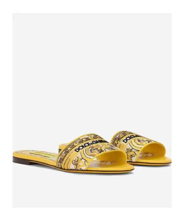 Dolce & Gabbana Logo Detailed Slip-on Slides