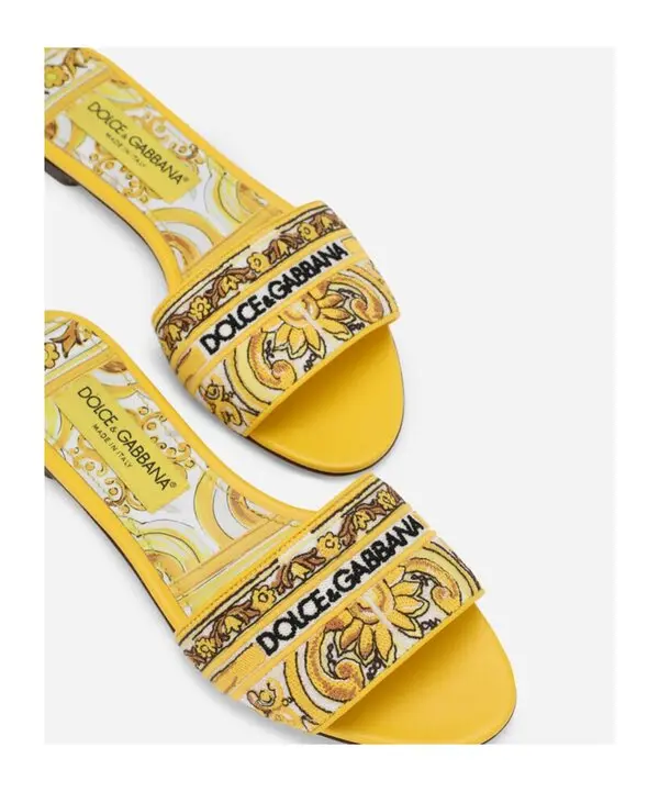Dolce & Gabbana Logo Detailed Slip-on Slides