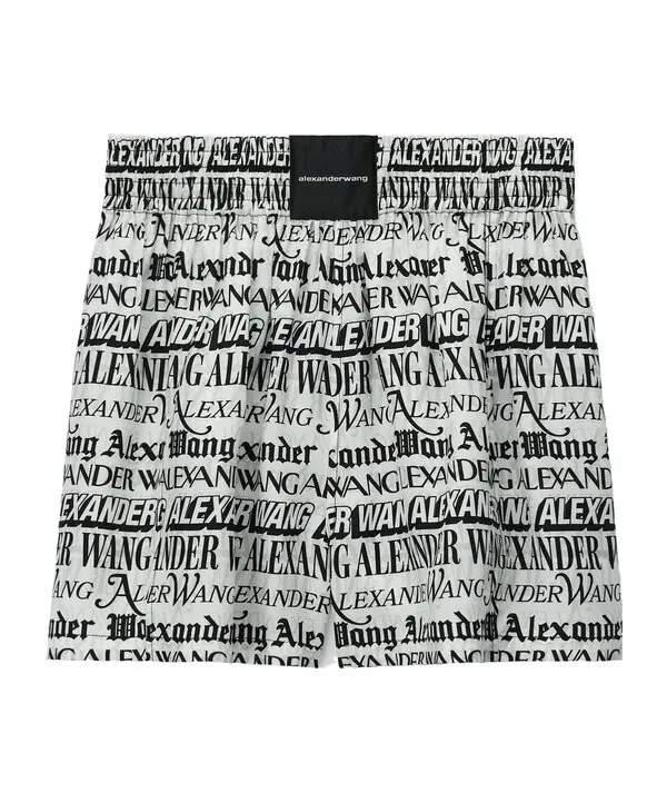 Alexander Wang Newspaper-print Boxer Shorts - White
