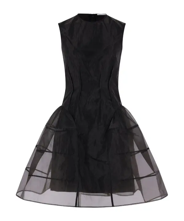 Cecilie Bahnsen Pleated Organza Mini Dress