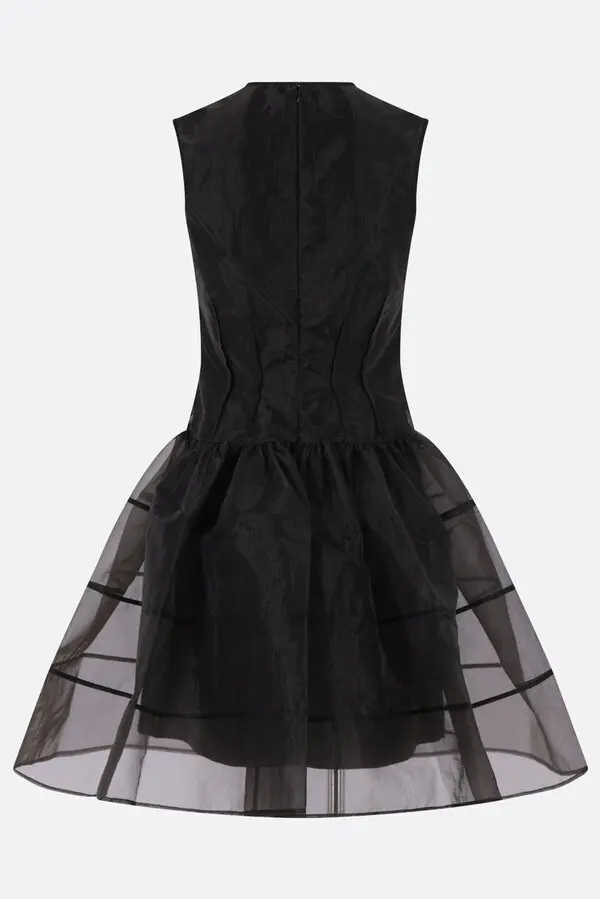 Cecilie Bahnsen Pleated Organza Mini Dress