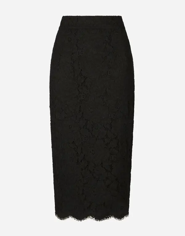 Dolce & Gabbana High Waist Lace Skirt