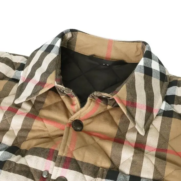 Burberry Single-breasted Checked Cotton Coat