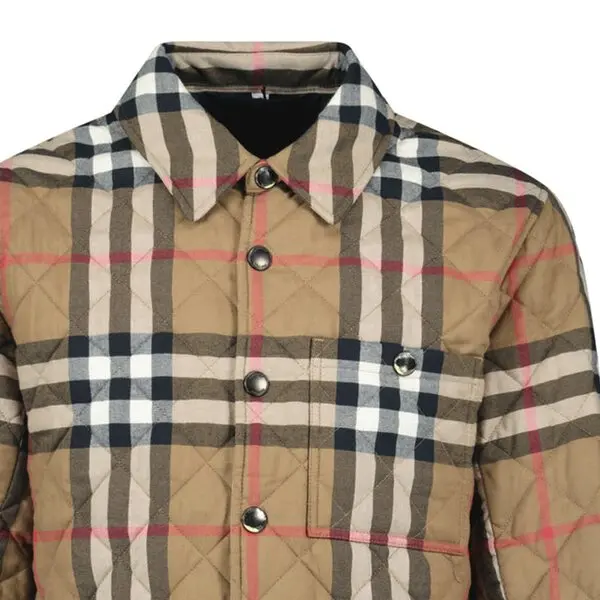 Burberry Single-breasted Checked Cotton Coat