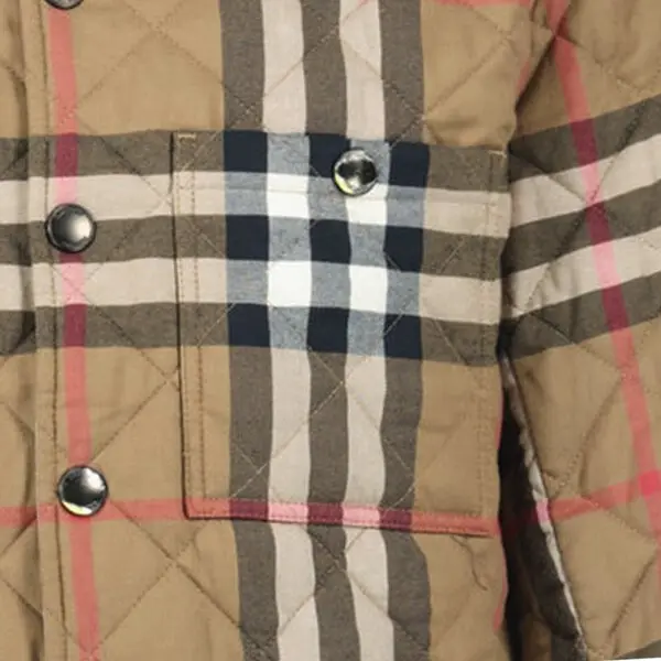 Burberry Single-breasted Checked Cotton Coat