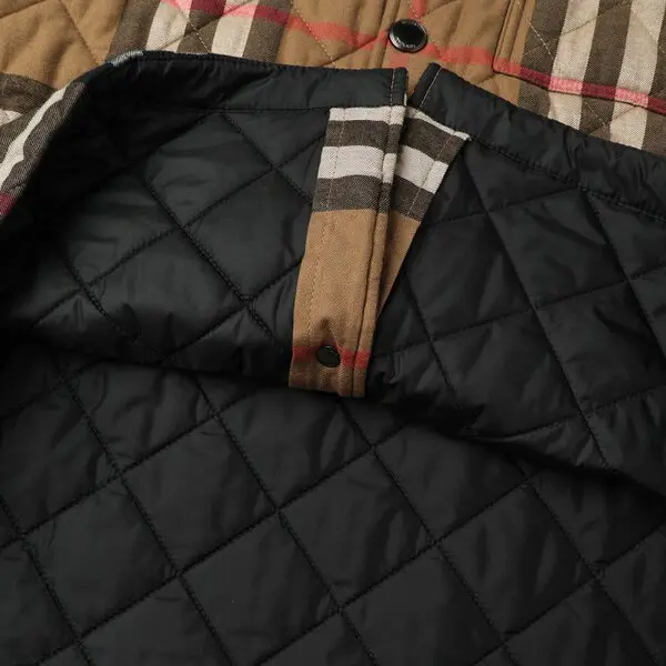 Burberry Single-breasted Checked Cotton Coat