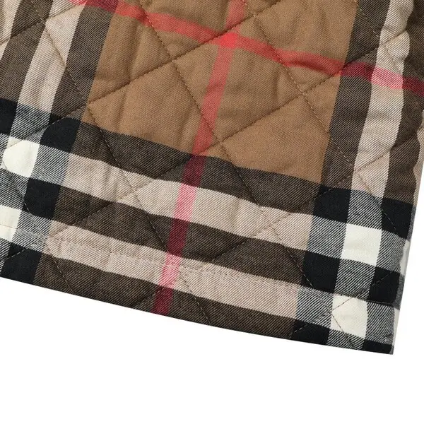 Burberry Single-breasted Checked Cotton Coat