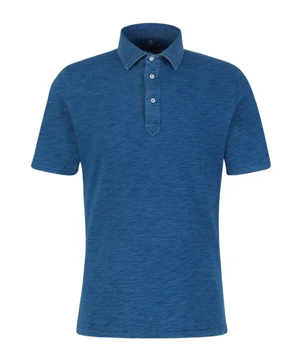 Brunello Cucinelli Short-sleeved Polo Shirt - Blue