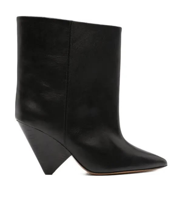 Isabel Marant Étoile Miyako Leather Pointed Toe Boots - Black