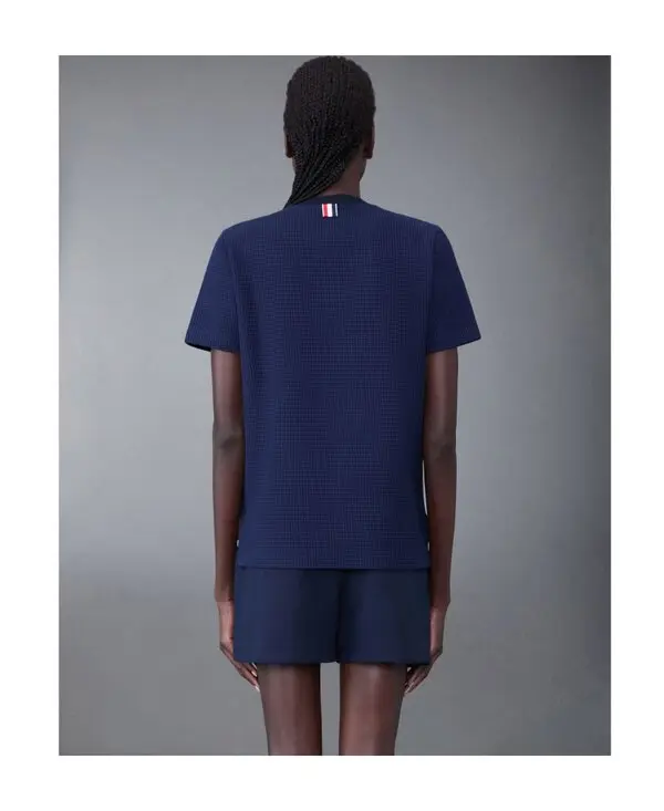 Thom Browne Crewneck T-shirt With Sailboat Appliqu