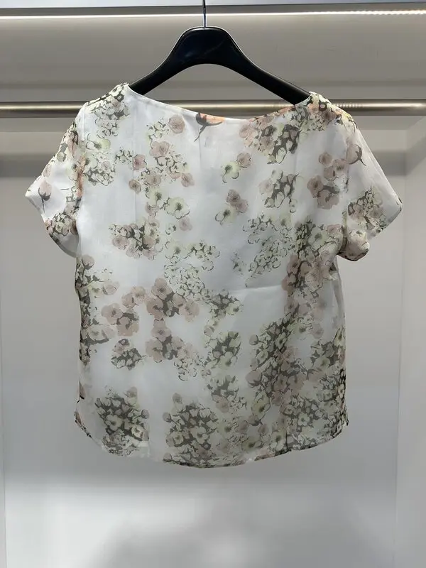Max Mara Short Sleeve Floral Print Shirt