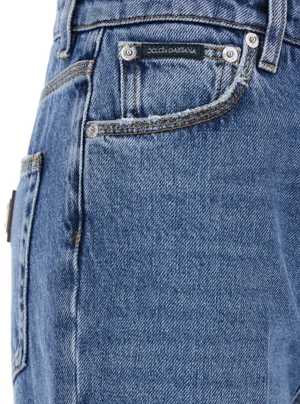 Dolce & Gabbana Logo Plaque Straight-leg Jeans