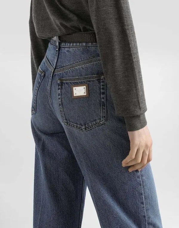 Dolce & Gabbana Logo Plaque Straight-leg Jeans