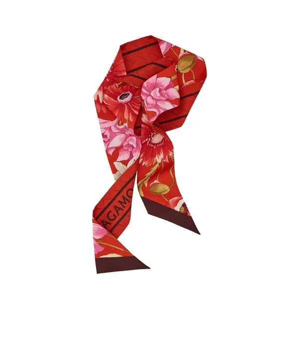 FERRAGAMO Floral Print Scarf
