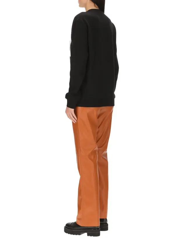 MSGM Logo Print Crewneck Sweatshirt