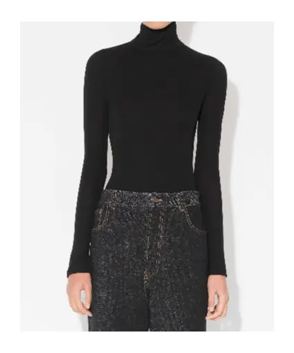 Alaïa Fluid Jersey Heart Bodysuit - Black