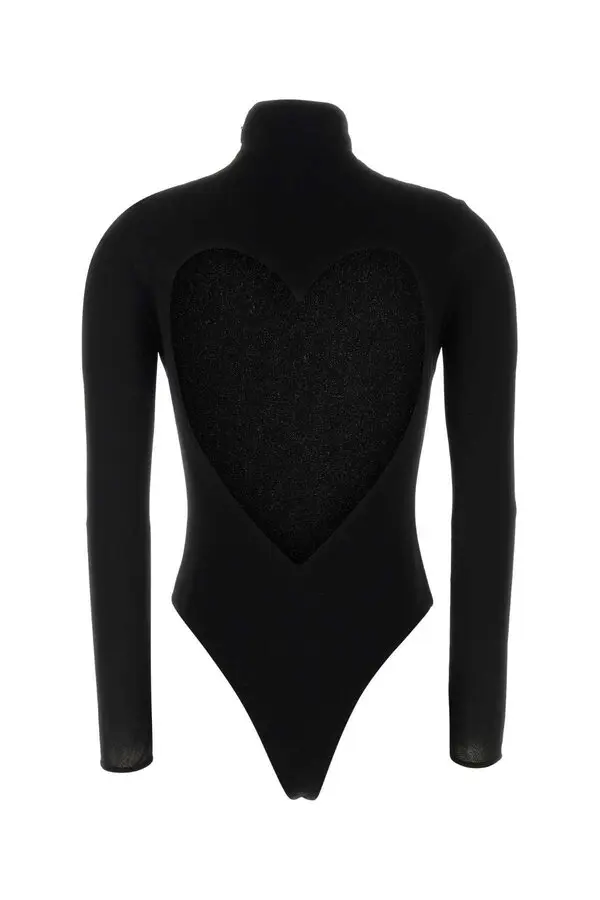 Alaïa Fluid Jersey Heart Bodysuit