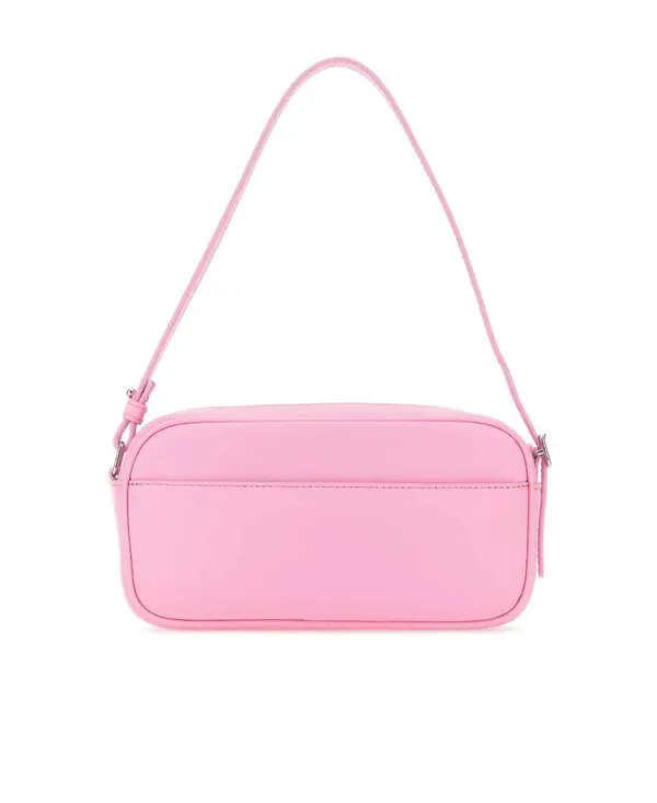 COURREGES Courrèges Logo Patch Zip-up Shoulder Bag - Pink