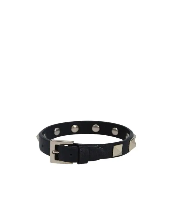 Valentino Garavani Rockstud Leather Bracelet - Black