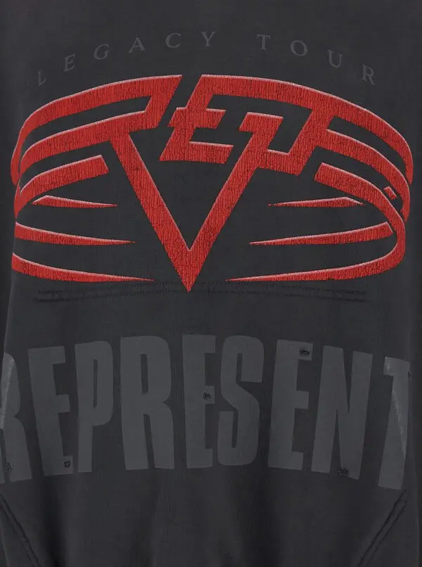 REPRESENT Long-sleeved Hooded Sweatshirt With Maxi Logo Print