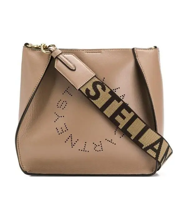 Stella McCartney Perforated Logo Crossbody Bag - Brown