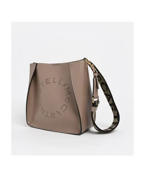 Stella McCartney Perforated Logo Crossbody Bag - Brown