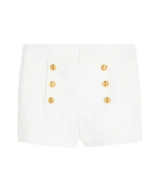 Celine Yachting Mini Shorts In Cotton Twill - White