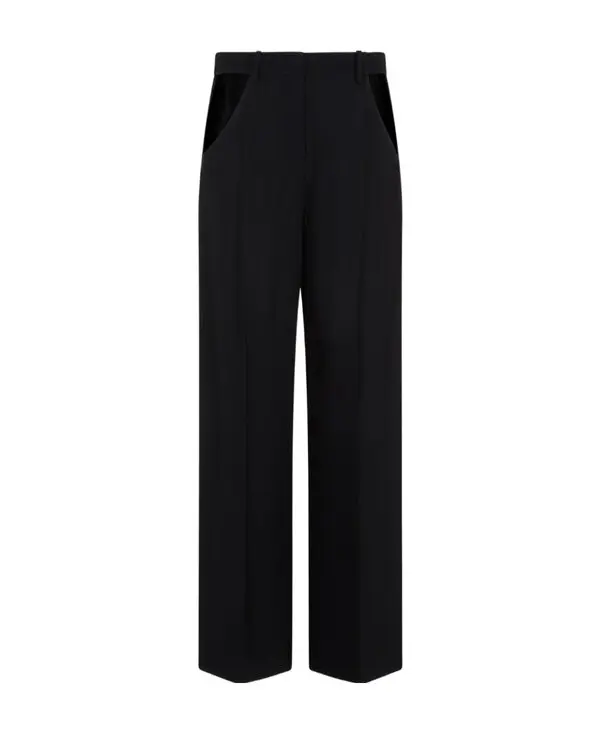 MUGLER Cut-out Wide-leg Trousers