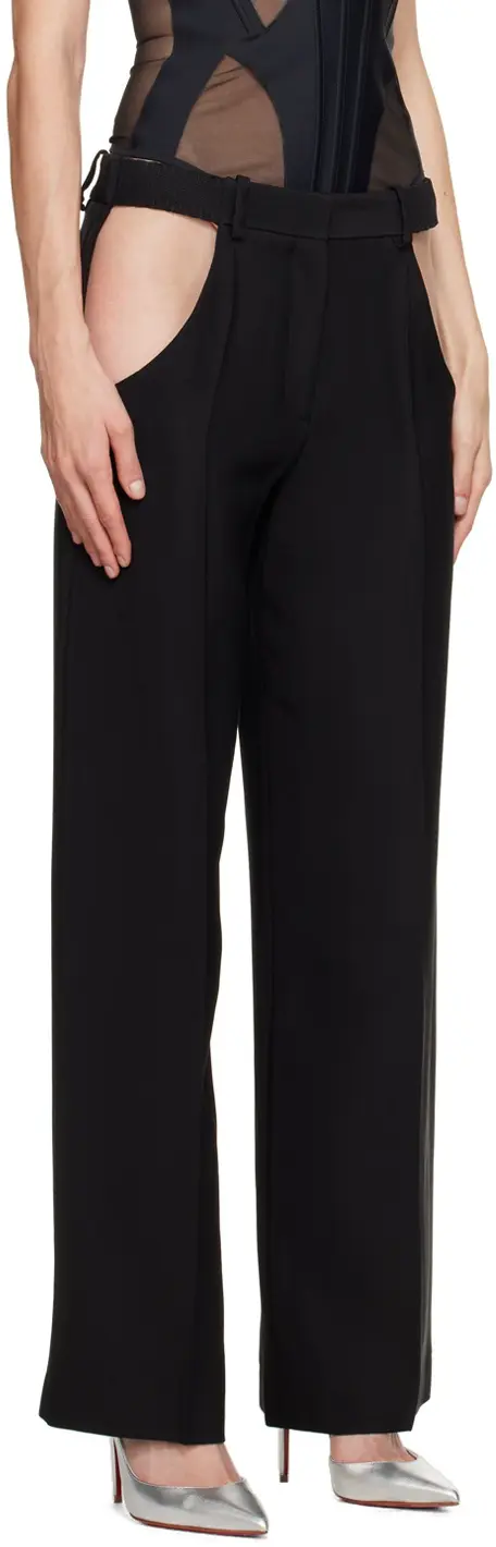 MUGLER Cut-out Wide-leg Trousers