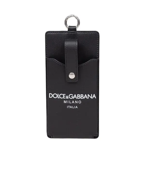 Dolce & Gabbana Dolce Gabbana Logo Printed Cellphone Case - Black