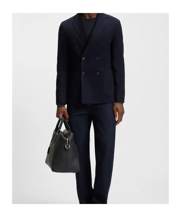 Hugo Boss Herringbone Crewneck Jumper - Black