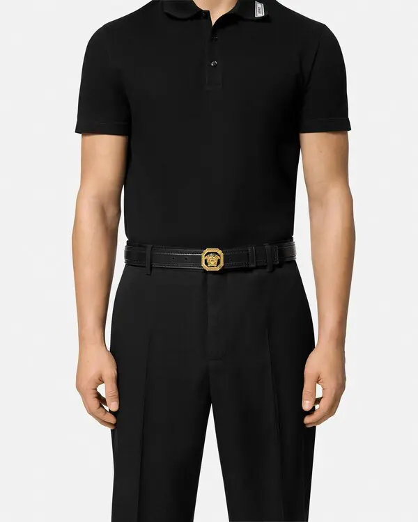 Versace Medusa Head Motif Leather Belt