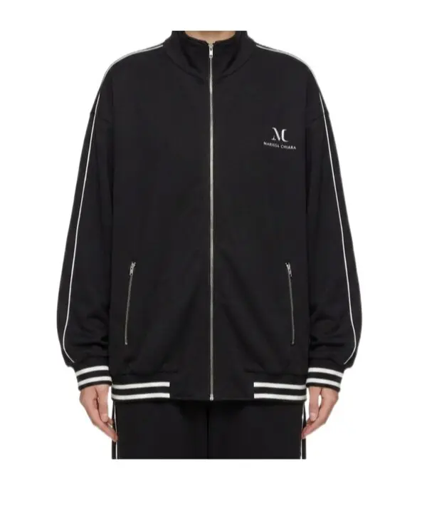 Marissa Chiara Zip-up Track Jacket With Striped Details