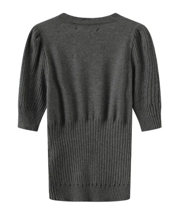 Marissa Chiara Puff Sleeve Sweater With Sequin Embellishment