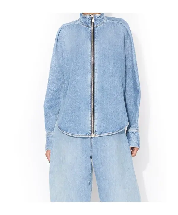 Alaïa Zipped Denim Shirt