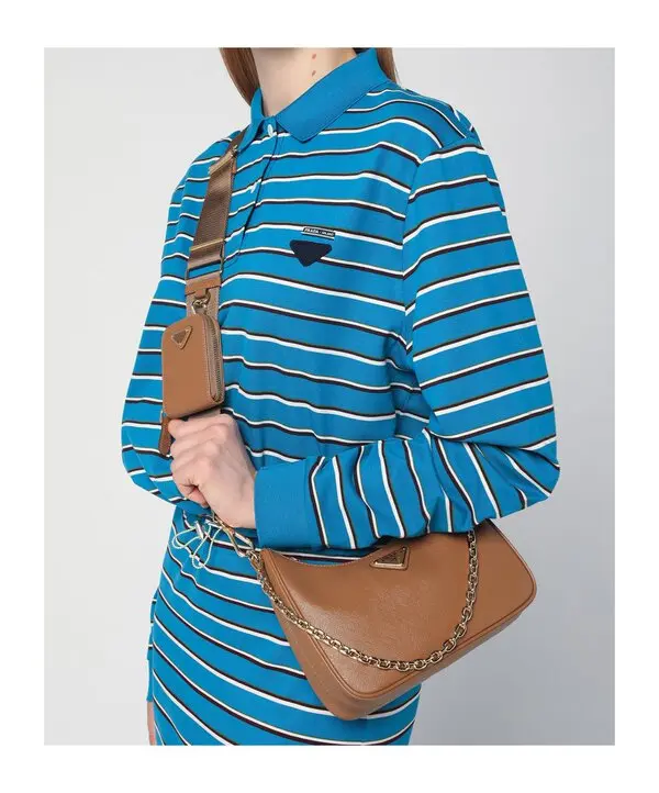 Prada Re-edition 2005 Zipped Shoulder Bag - Brown