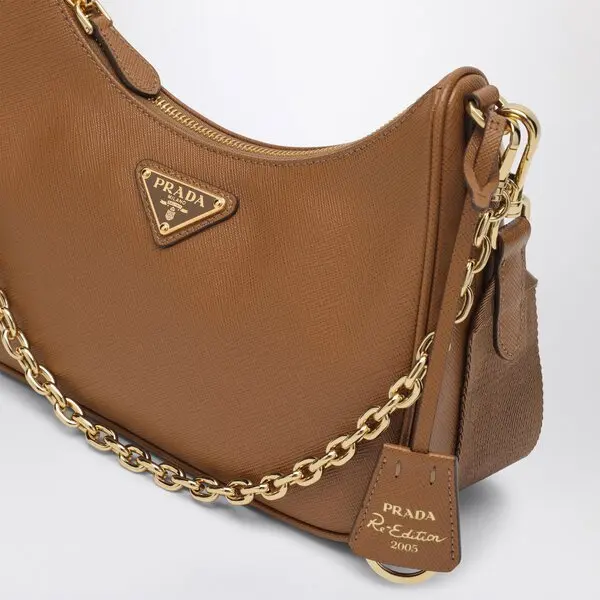 Prada Re-edition 2005 Zipped Shoulder Bag - Brown