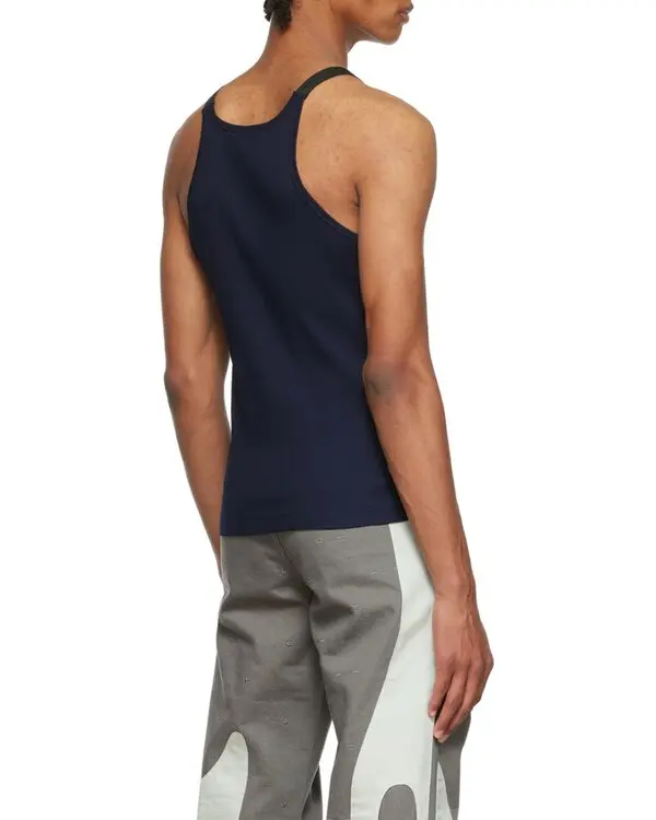 DION LEE Stretch Ribbed Knitted Vest