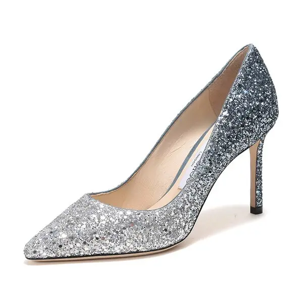 JIMMY CHOO Romy Glitter Pumps - Gray