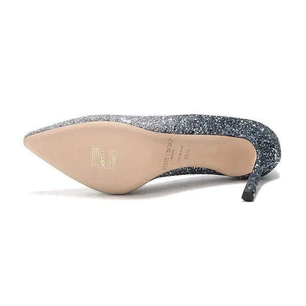 JIMMY CHOO Romy Glitter Pumps - Gray