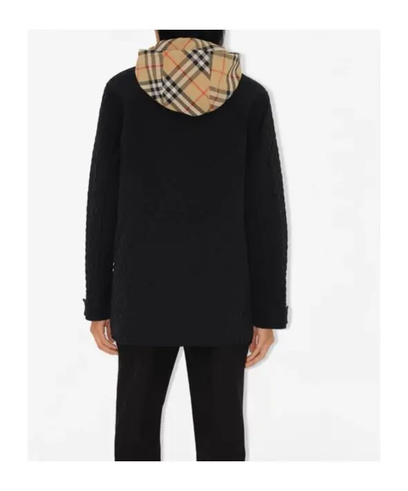 Burberry Long Sleeved Checked Hooded Jacket