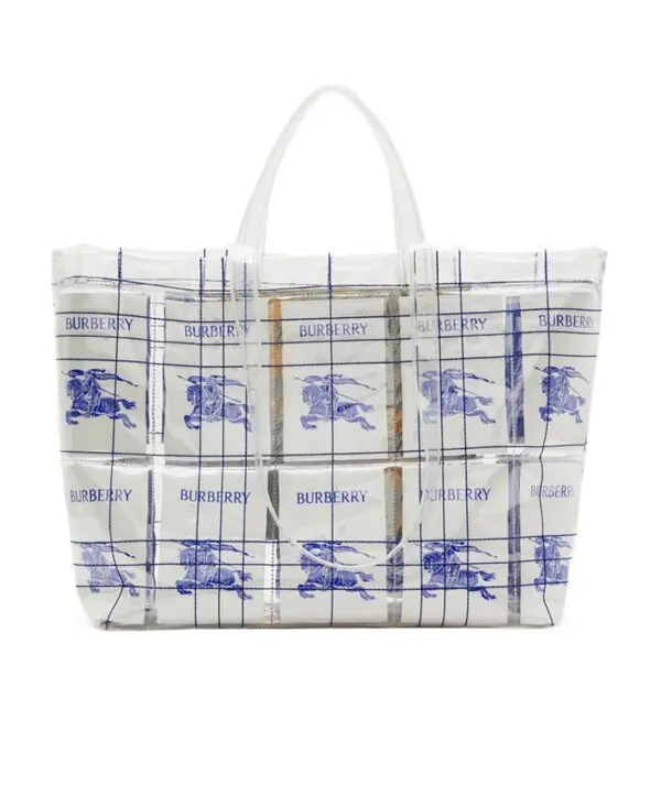 Burberry Logo Printed Tote Bag