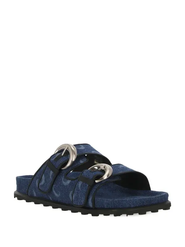 MARINE SERRE Flat Sandals With Buckle Detail