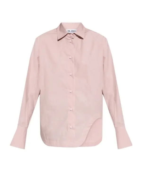 Attico Long Sleeve Shirt With Peak Collar - Pink